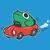 Frog Riding in a Car - NeatoShop