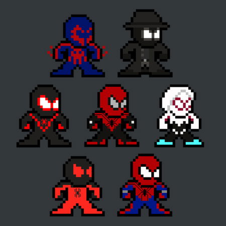 8-bit Spider Multiverse - NeatoShop